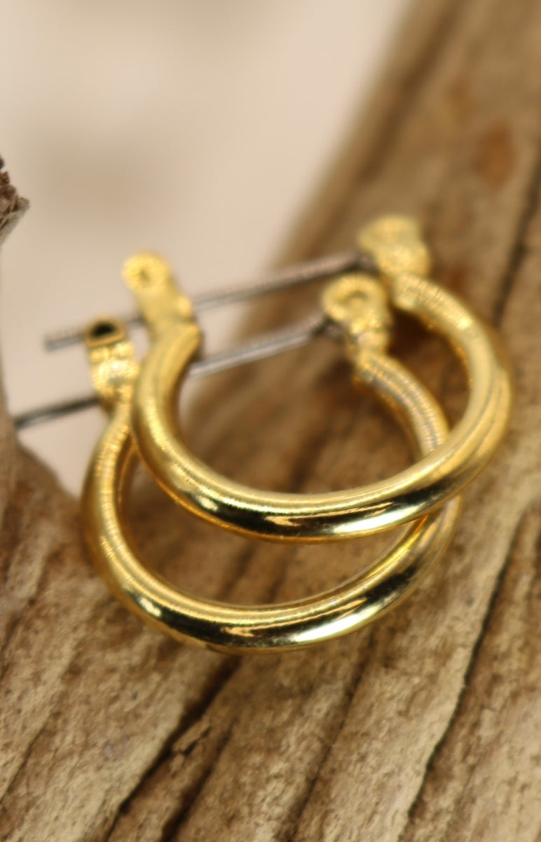 1970s Micro Mini Gold Huggies in Matte – Brooklyn Bleu